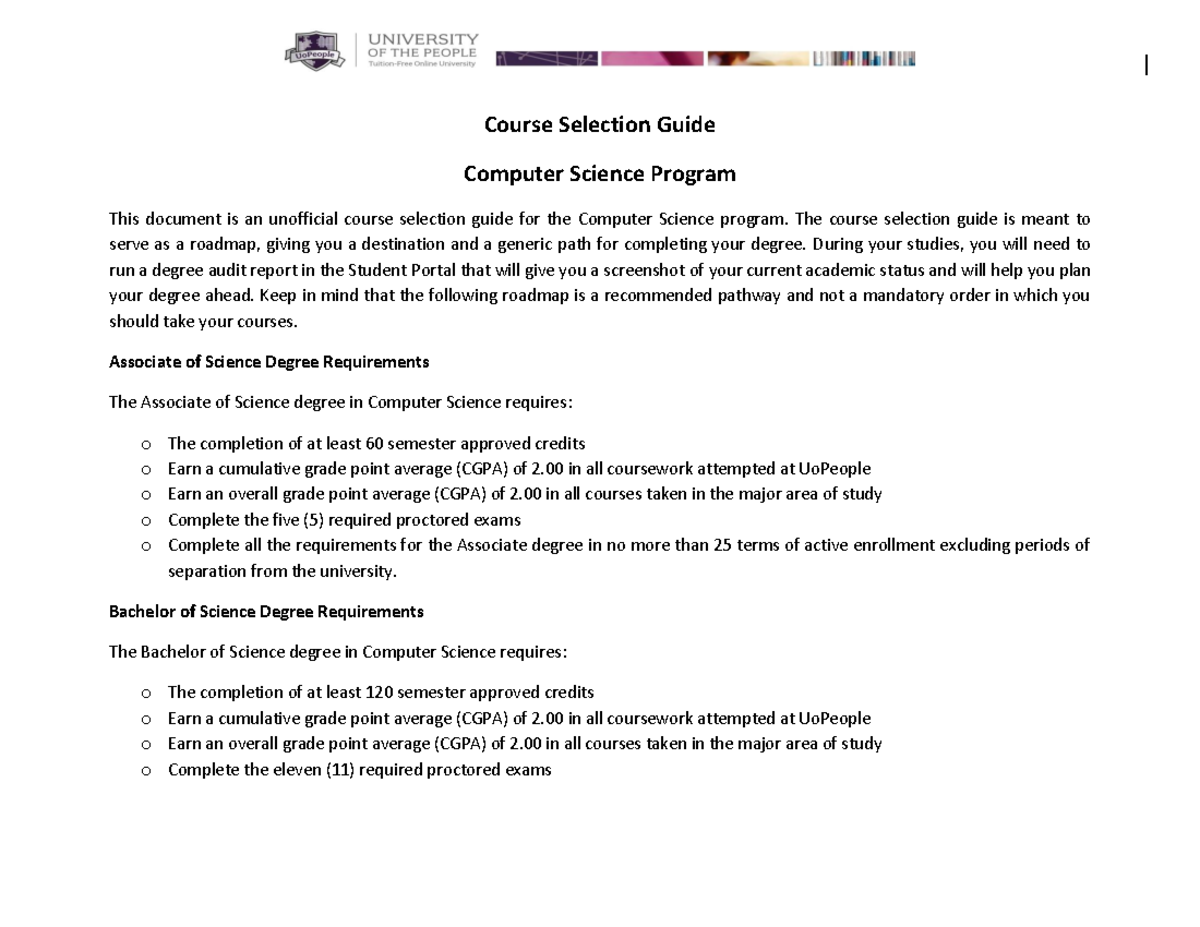 Course-Selection-Guide -Computer-Science - Course Selection Guide ...
