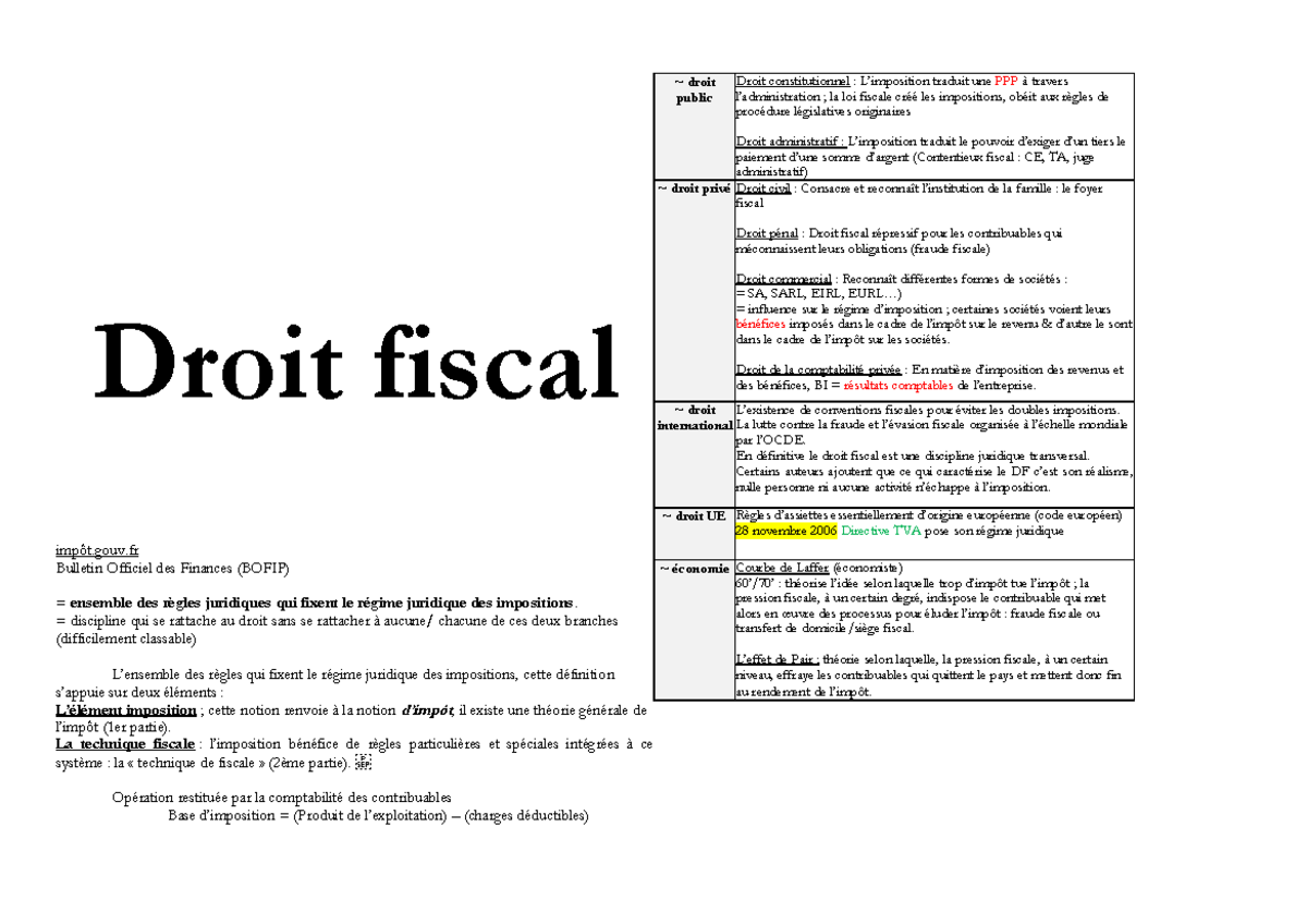 Fiscal - Trql - Droit fiscal ####### impôt.gouv ####### Bulletin ...
