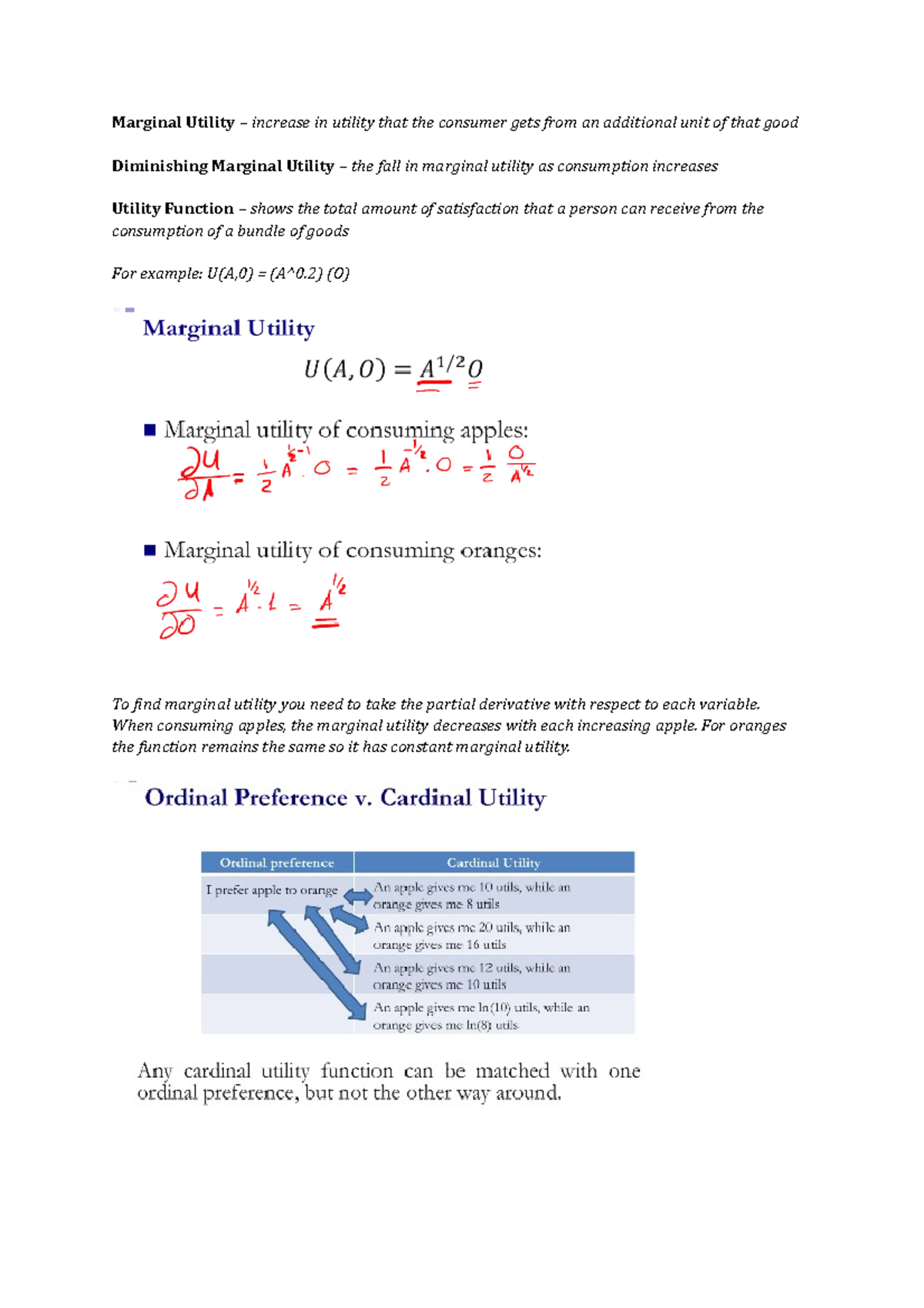 Module 3.1 - RCT IV (Utility) - Marginal Utility – increase in utility ...