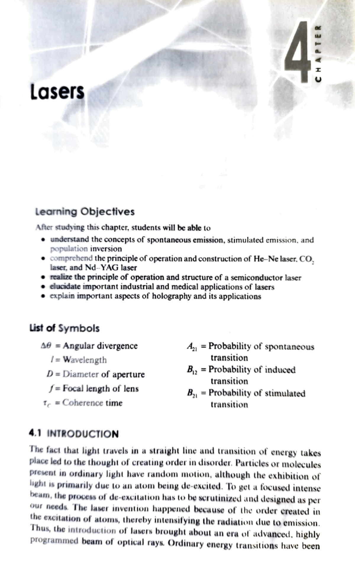 2. Laser Bhattacharya - Lasers Learning Objectives After studying this chapter, students will be ...