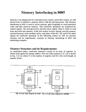 Memory interfacing - mpmc notes - Microprocessor - I/O Interfacing ...