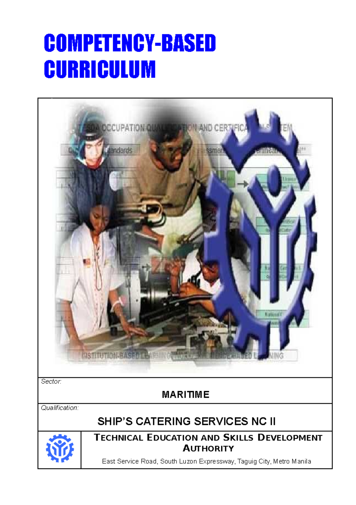 CBC Ships Catering Services NC II - COMPETENCY-BASED CURRICULUM Sector ...