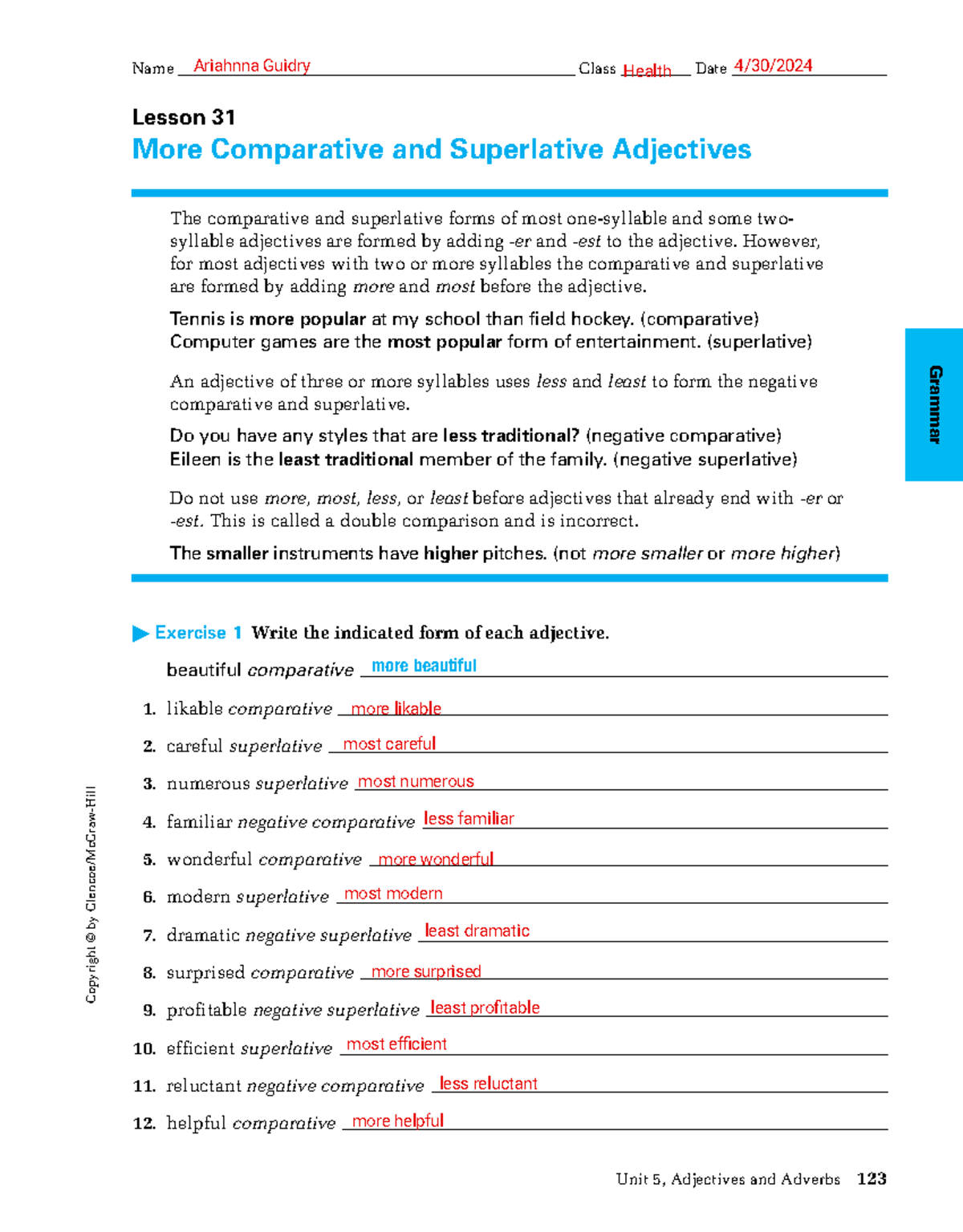 Kami Export - A Gui - Grammar - Lesson 31 More Comparative and ...
