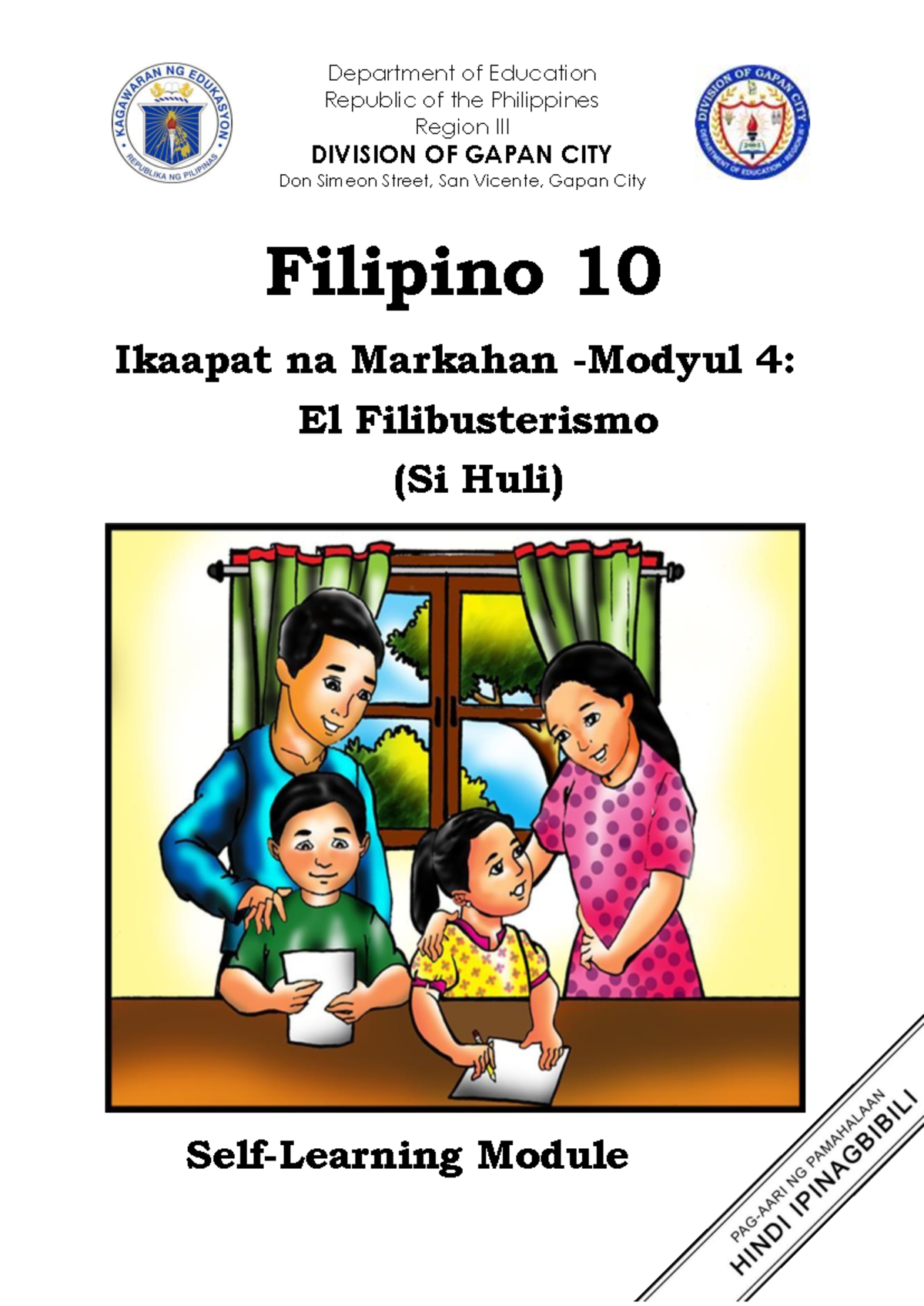 Filipino 10 SLMs 4th Quarter Module 4 Mechanics USTP Studocu