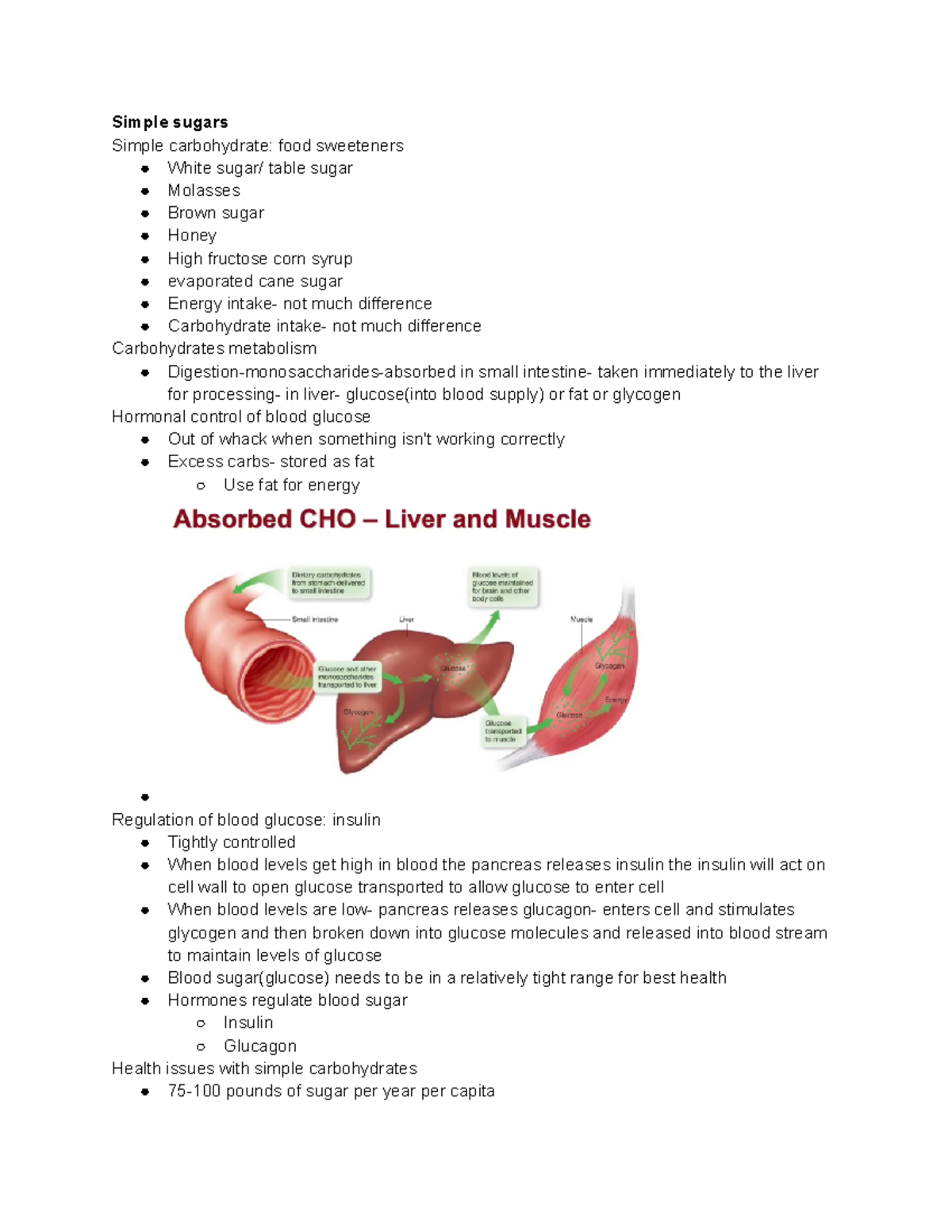 Week 3 nutrition - simple sugars lecture notes - Simple sugars Simple ...