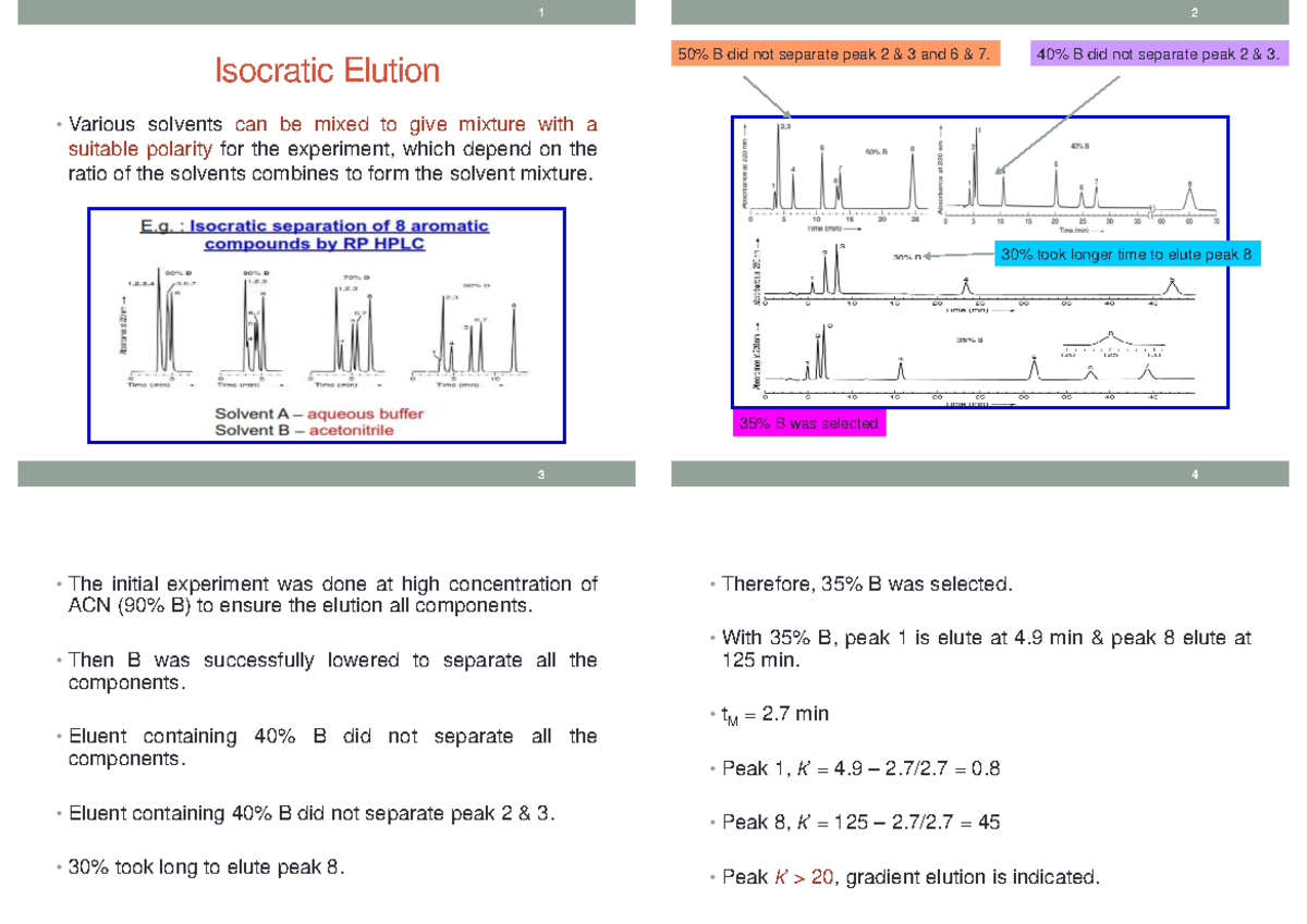 Chapter 3(PART 3) - NOTES - Isocratic Elution • Various solvents can be ...