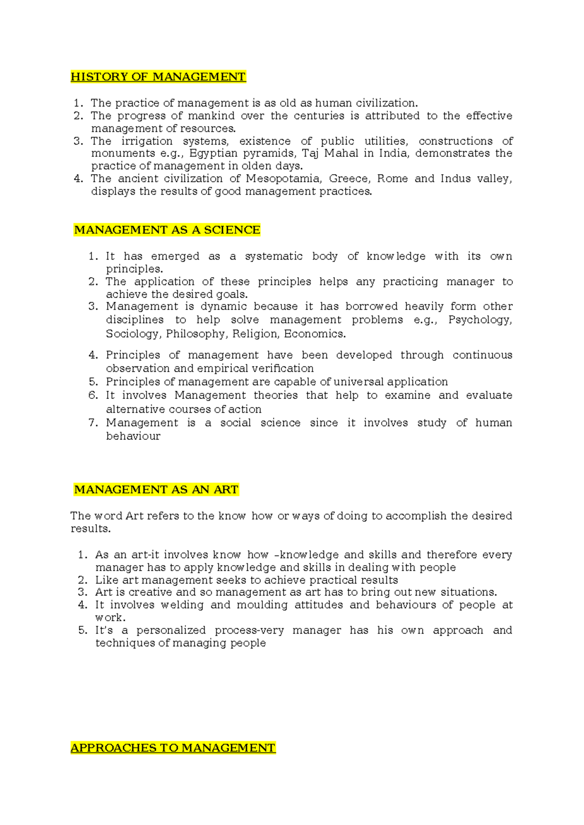 Lesson 2- History of Management - HISTORY OF MANAGEMENT The practice of ...