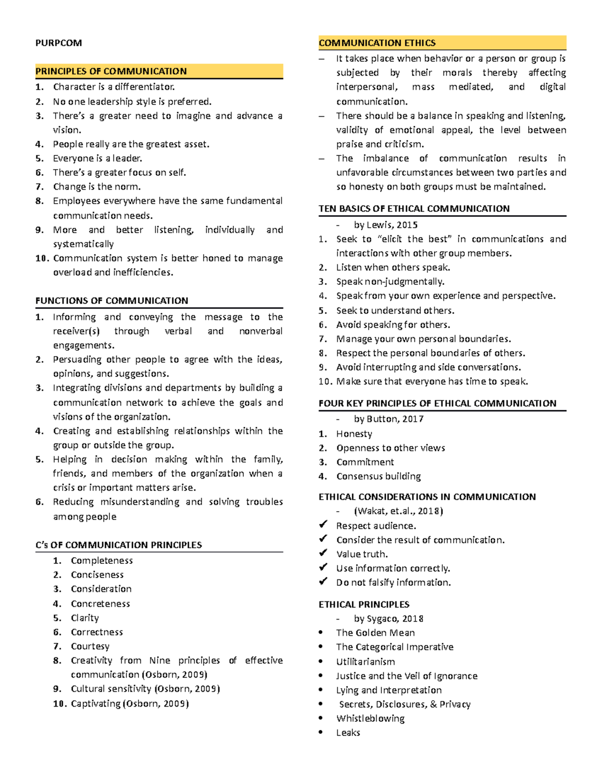 P Urpcom - Module 1 - PURPCOM PRINCIPLES OF COMMUNICATION Character is ...