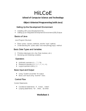 Worksheet 1 - Lab Exercise - HiLCoE School of Computer Science and ...