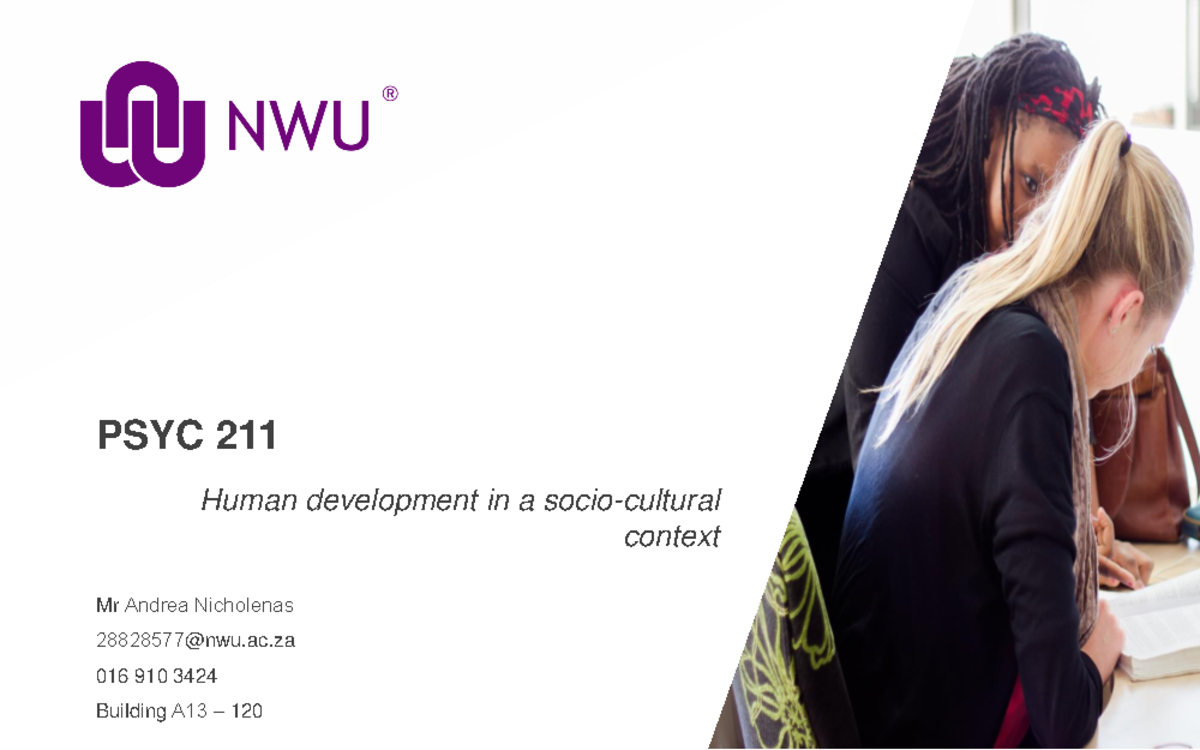 8 - PSYC 211 - PSYC 211 Human development in a socio-cultural context ...