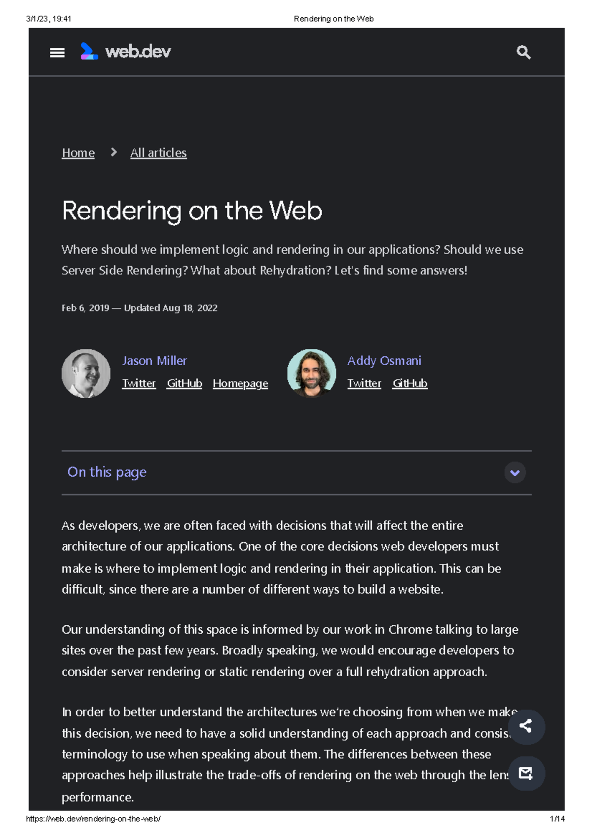 Rendering on the Web - algo - Home All articles Rendering on the Web ...