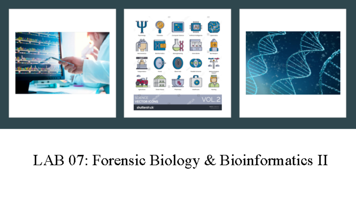 Bio Informatics 11 pdf - LAB 07: Forensic Biology & Bioinformatics II ...