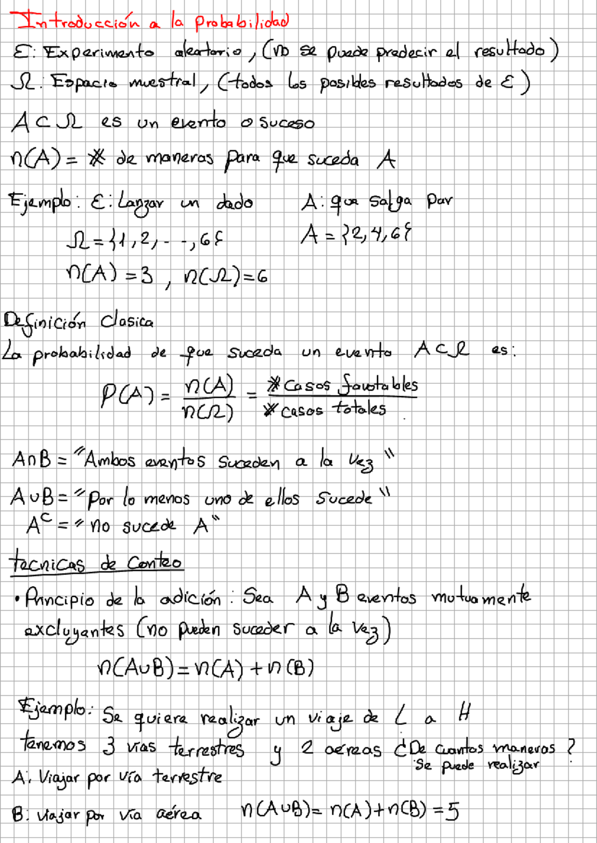 Prob Rep - Definicion clasica, tecnicas de conteo, analisis combinatoria y propiedades - - Studocu