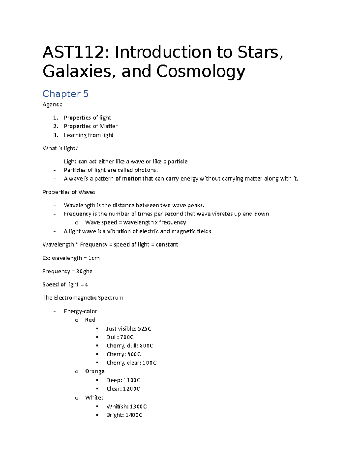Lecture 6 - AST112: Introduction to Stars, Galaxies, and Cosmology ...