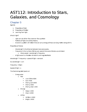 Astronomy 112 - 2023 - Warm up / Math Practice: Think - Pair - Share Q ...