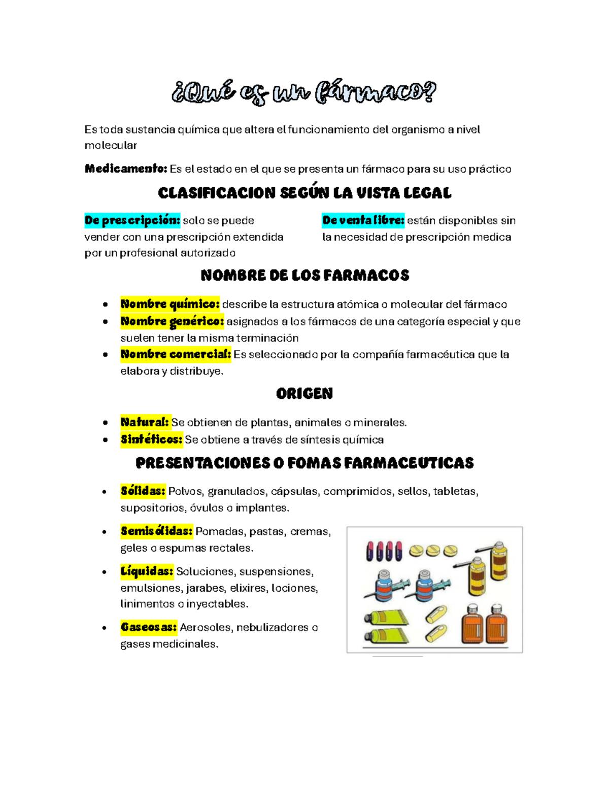 Qué es un fármaco - Que es un farmaco - Es toda sustancia química que ...