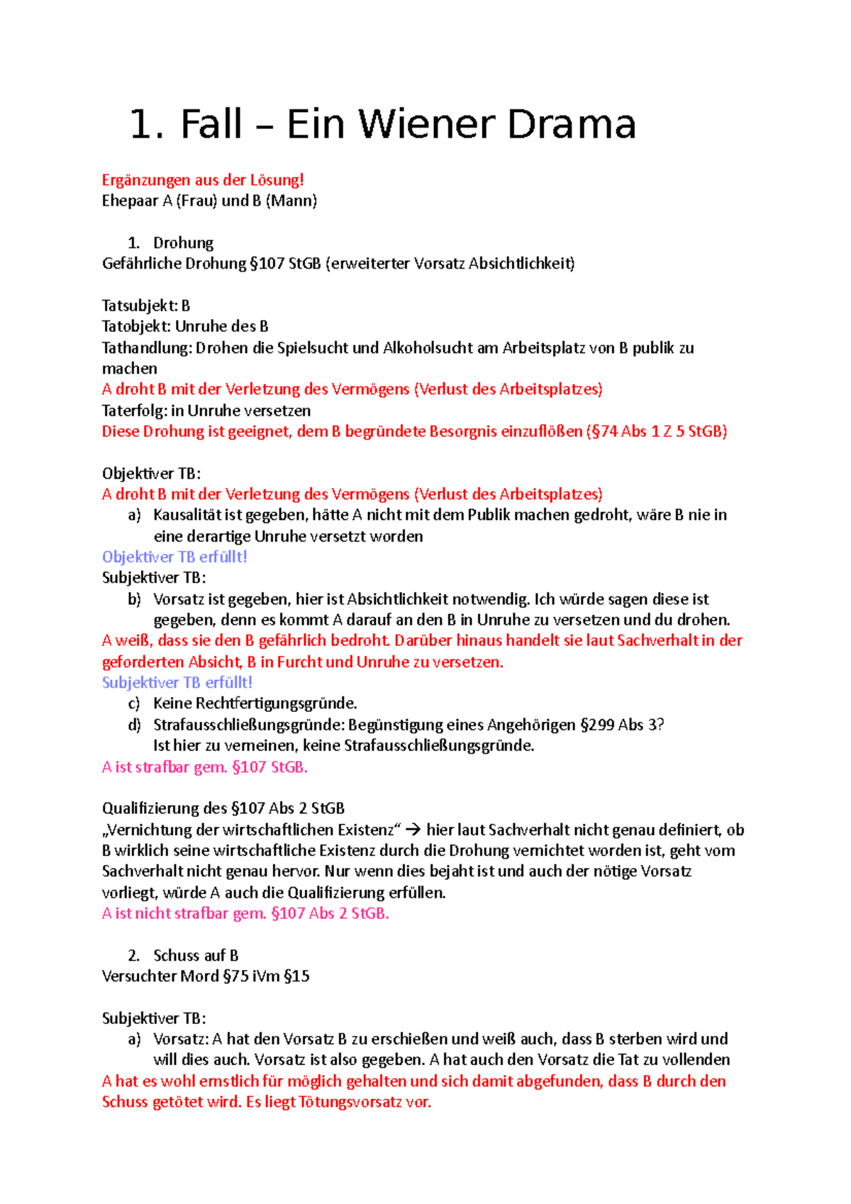 1. Fall Ein Wiener Drama - 1. Fall – Ein Wiener Drama Ergänzungen aus ...