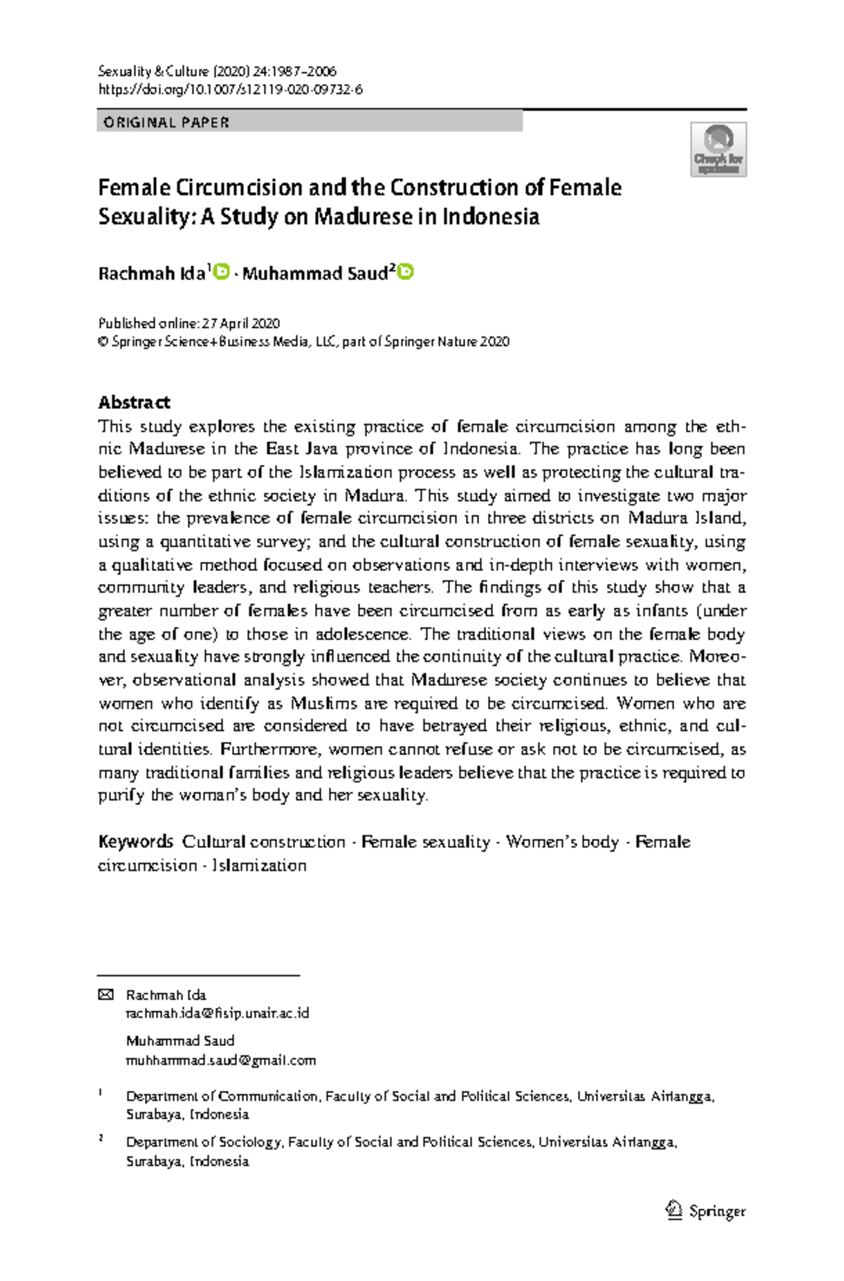 Female Circ. Week 4 - This is an article needed for class work, Alexis ...