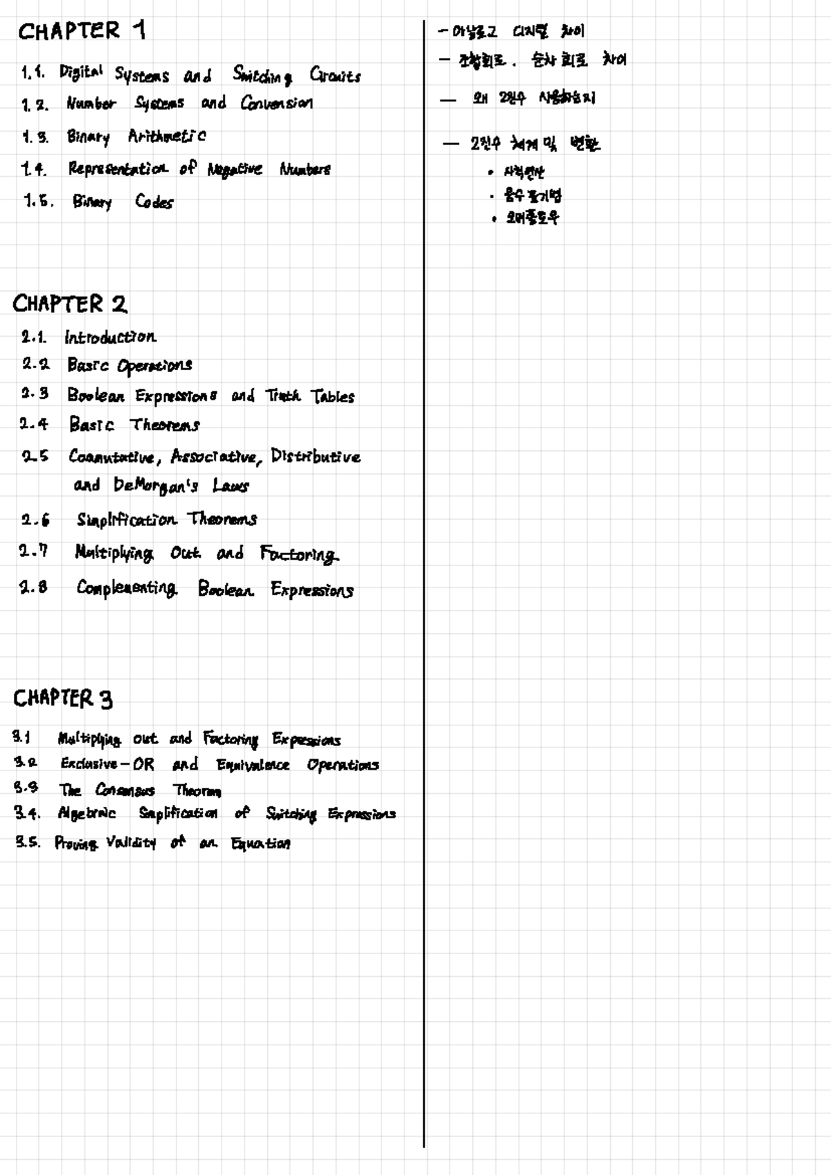 디공 Summary Chapter T Ov L T Digital Systems And Switchin G Circuits Number Systems And