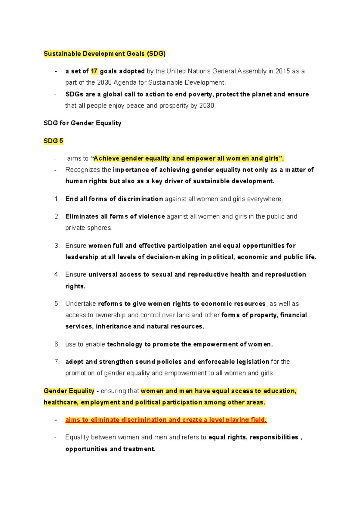Gad-Equality - Sustainable Development Goals (SDG) - a set of 17 goals ...