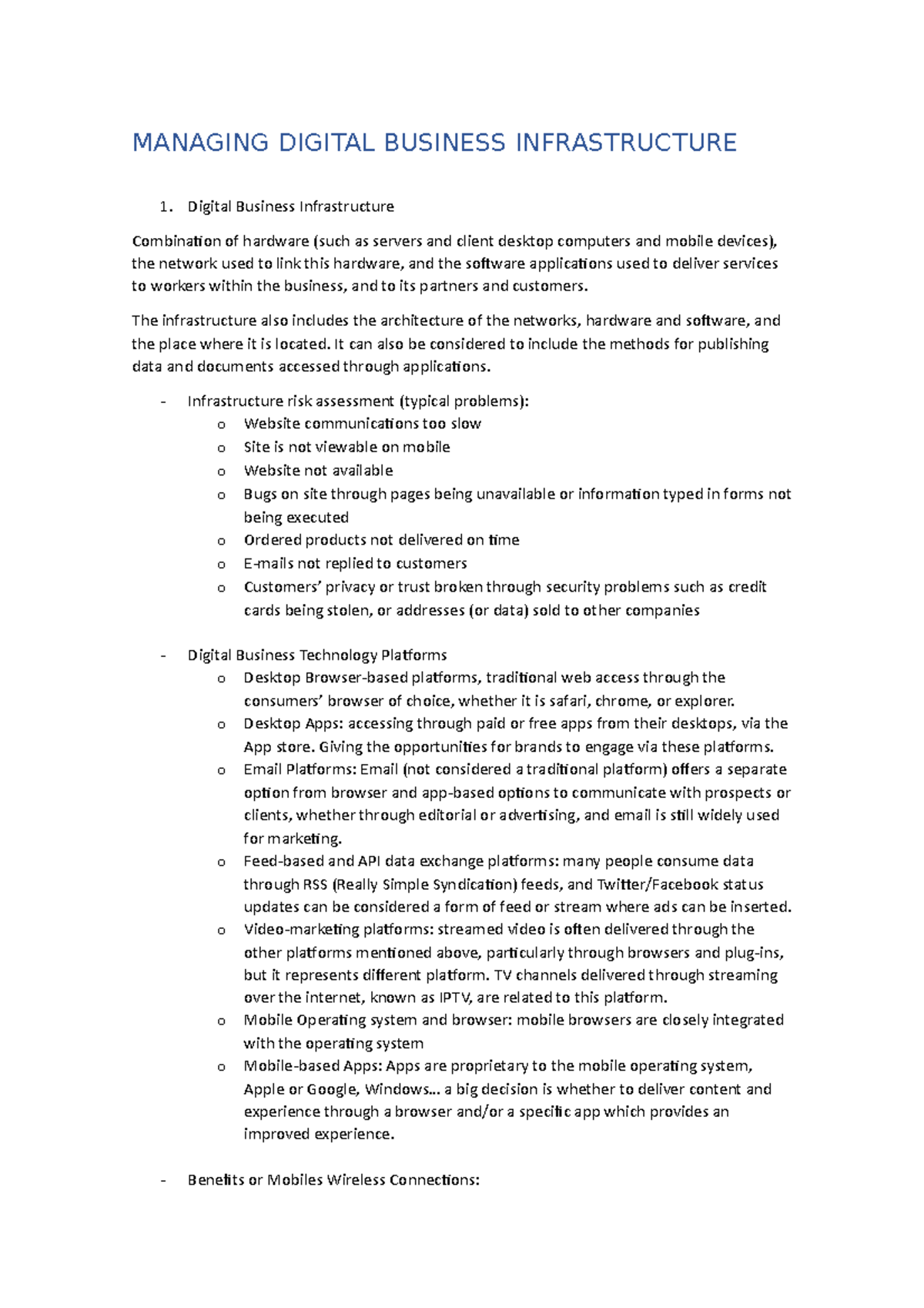 2. Managing Digital Business Infrastructure - MANAGING DIGITAL BUSINESS ...