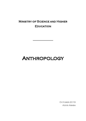 Anthropology Final Exam 6 ( Aastu) - Studocu
