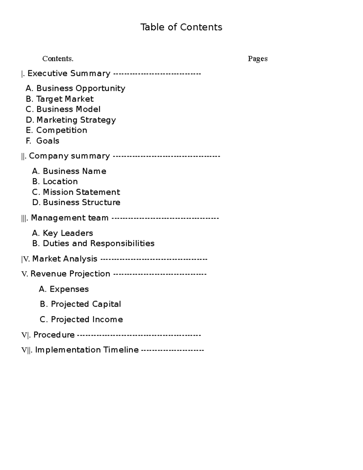 Document role play script - Table of Contents Contents. Pages ...