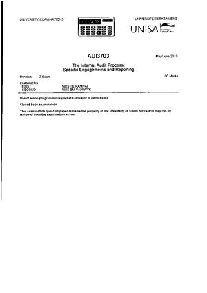 AUI3703 Exam May 2023 - Past exam paper. - AUI3703 - Unisa - Studocu