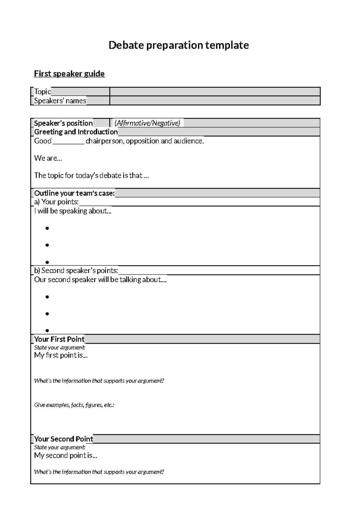 EP09 AA10 EV06 Formato Preparacion Debate - Debate preparation template ...