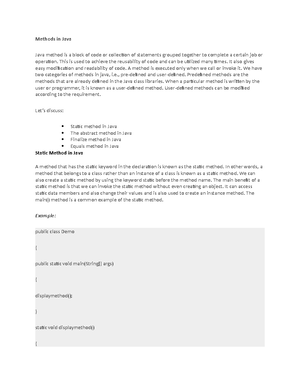 OOPS JAVA Cheatsheet - IT HELP THE BEGINNER - by Kunanon S (son9912 ...