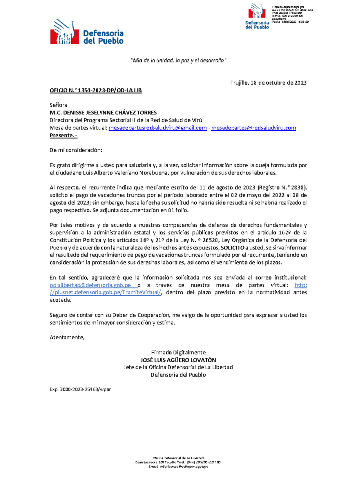 Opt documentos 2 2023 009 0030 0092023007537 - Oficina Defensorial de ...