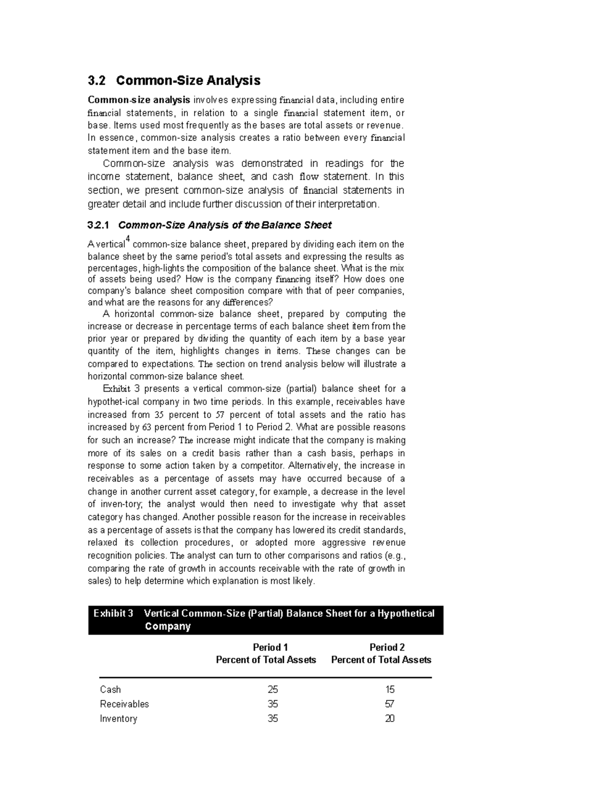 Common size notes - Financial Statements - 3 Common-Size Analysis ...