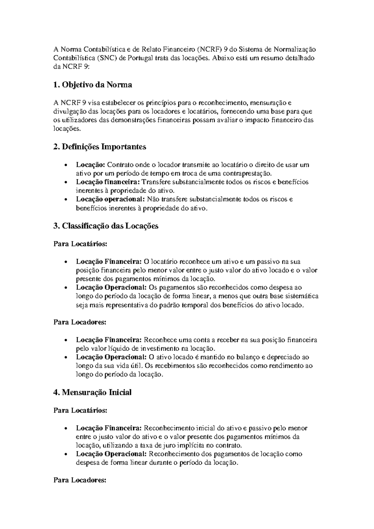 Ncrf 9 locaçoes - NCRF 9-LOCAÇÕES - A Norma Contabilística e de Relato ...