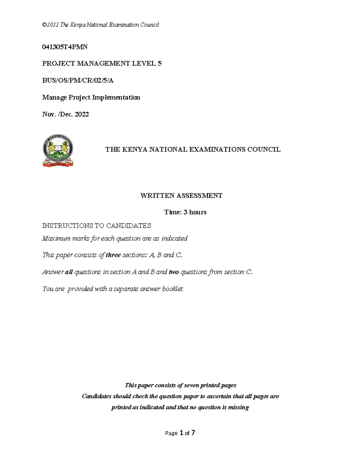 5-Project Management-manage project implementation - 041305T4PMN ...