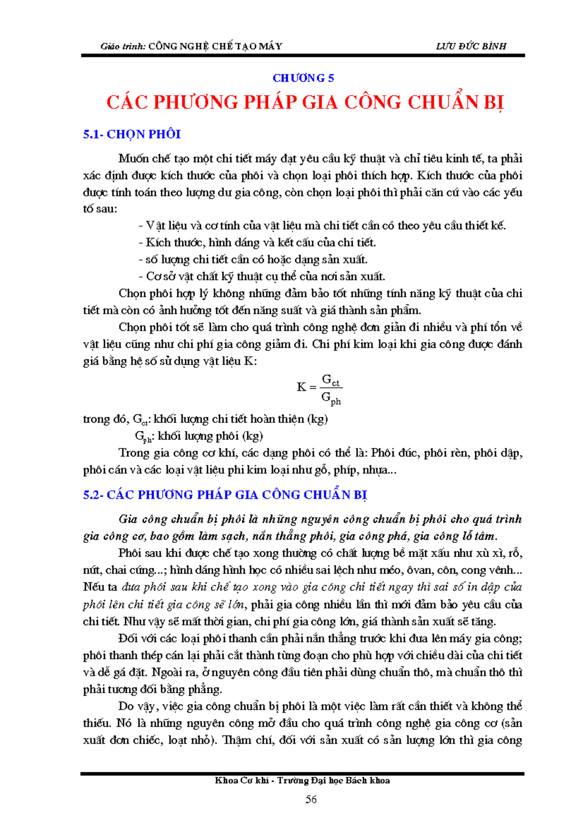 Chương 5- Cac phuong phap gia cong chuan bi - Ch−¬ng 5 C ̧c ph−¬ng ph ̧p gia c«ng chuÈn bÞ 5 ...