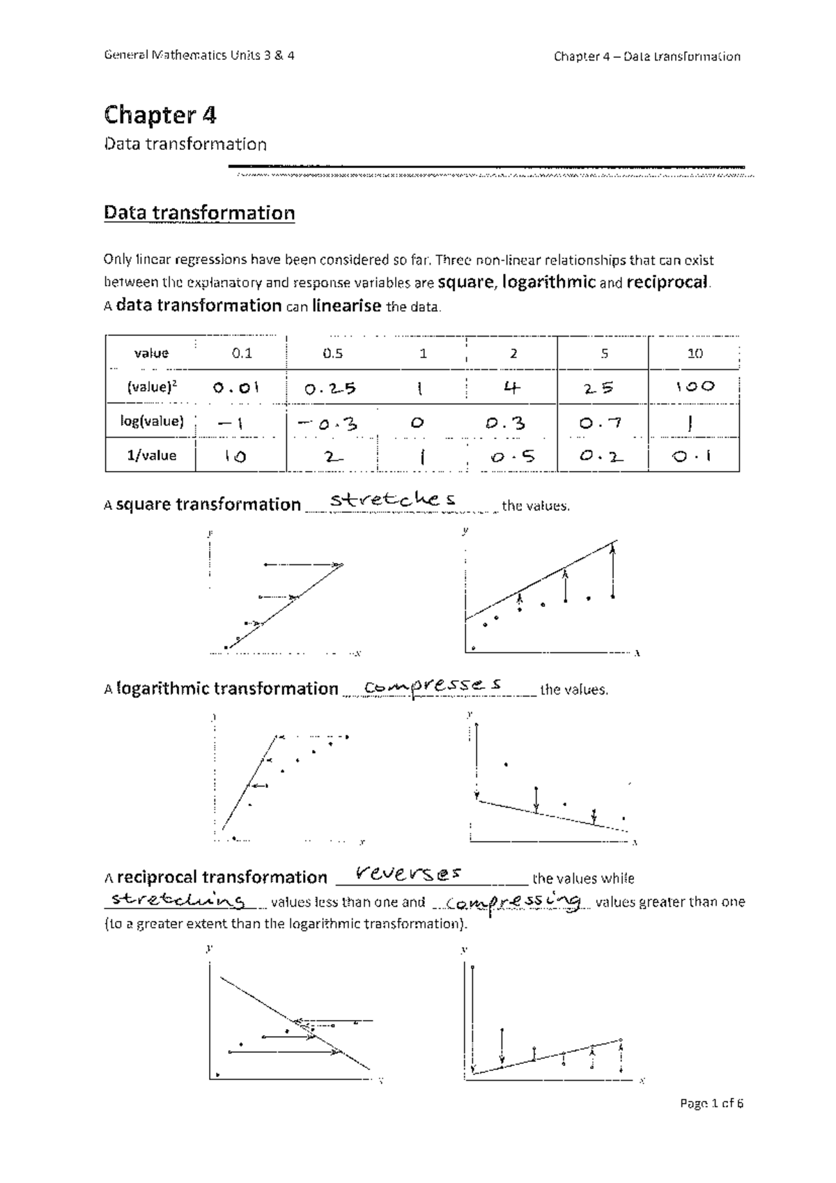 Chapter 4 notes (filled) - General Mathematics Units 3 4 Chapter 4 Data ...