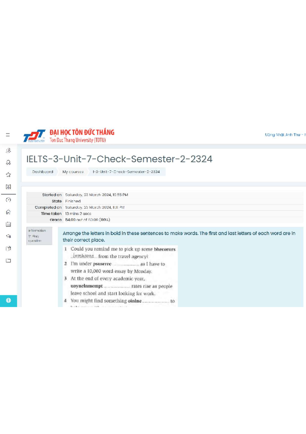 English 3 unit check 7 - english 3 - Studocu