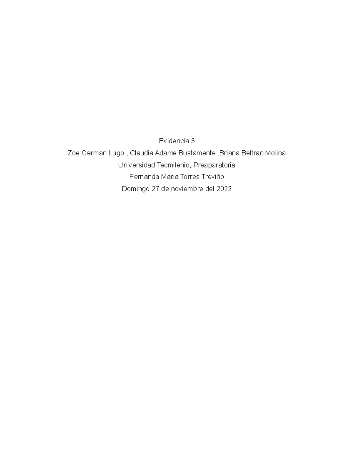 Evidencia 3 - Comunicacion Integral - Evidencia 3 Zoe German Lugo ...