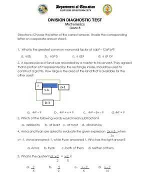 Acknowledgement - Mathematics Quarter 2 – Module 1 Illustrating ...