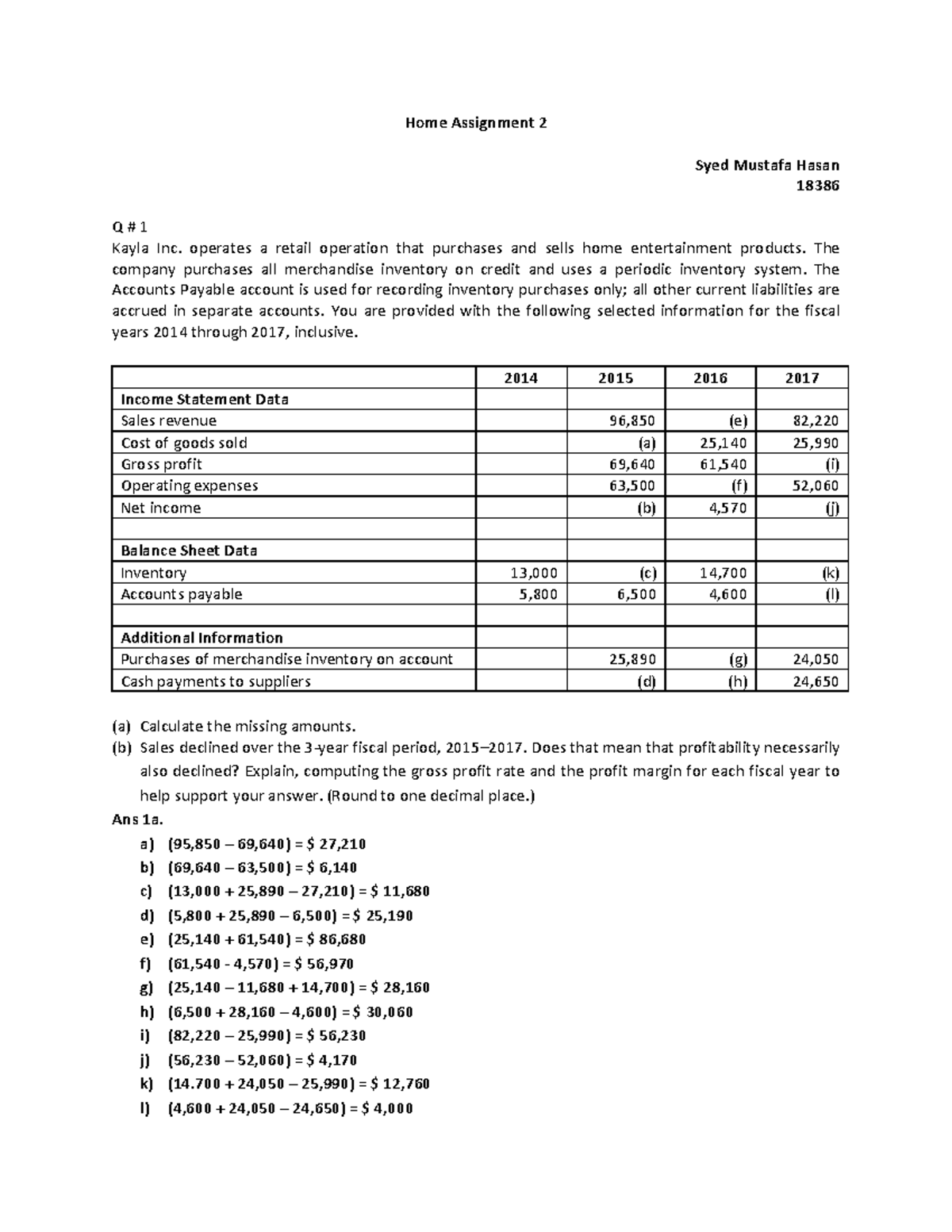 Syed Mustafa Hasan Home Assignment 2 - Warning: TT: undefined function: 32 Home Assignment 2 ...