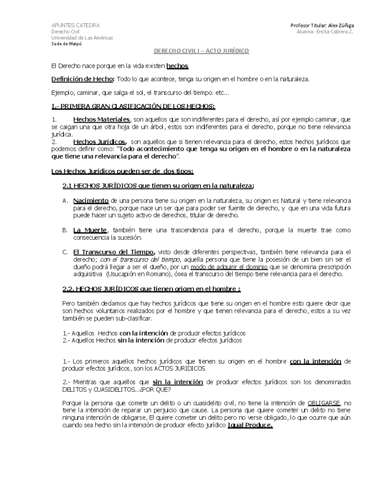 Civil I II III pdf - acto jurídico - APUNTES CATEDRA Profesor Titular ...