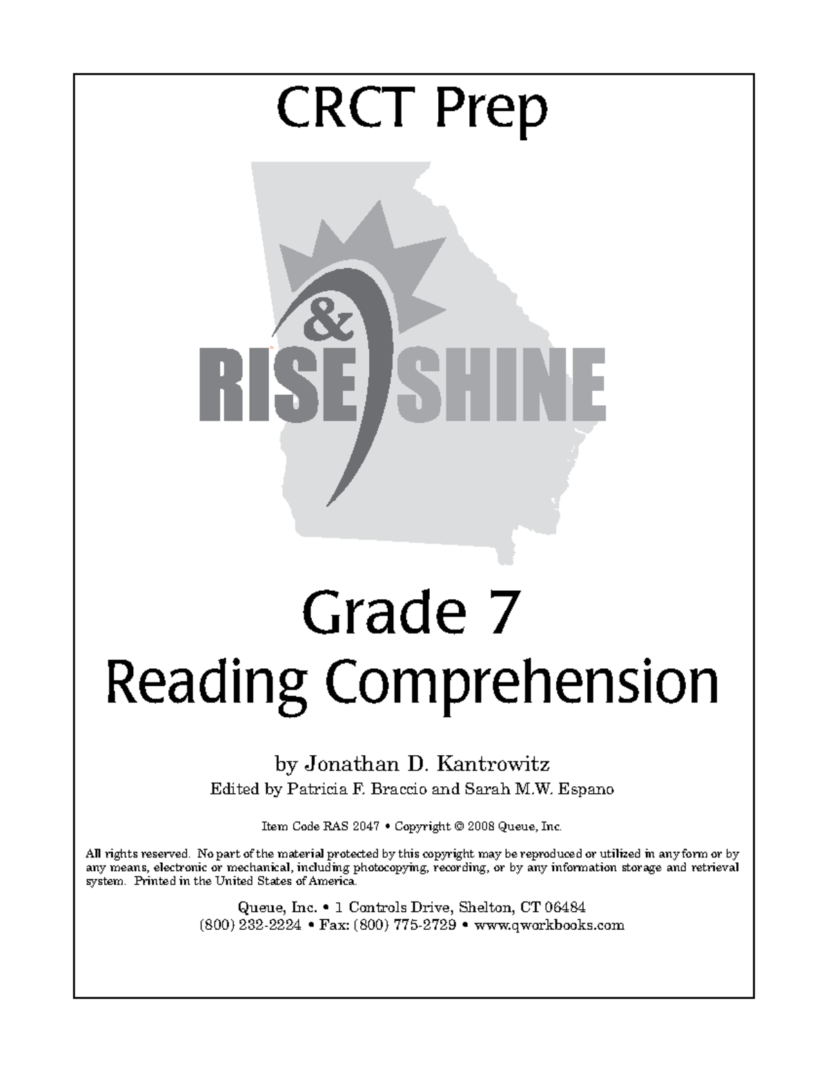GA RAS RC 7 - dfdfg - CRCT Prep Grade 7 Reading Comprehension by ...