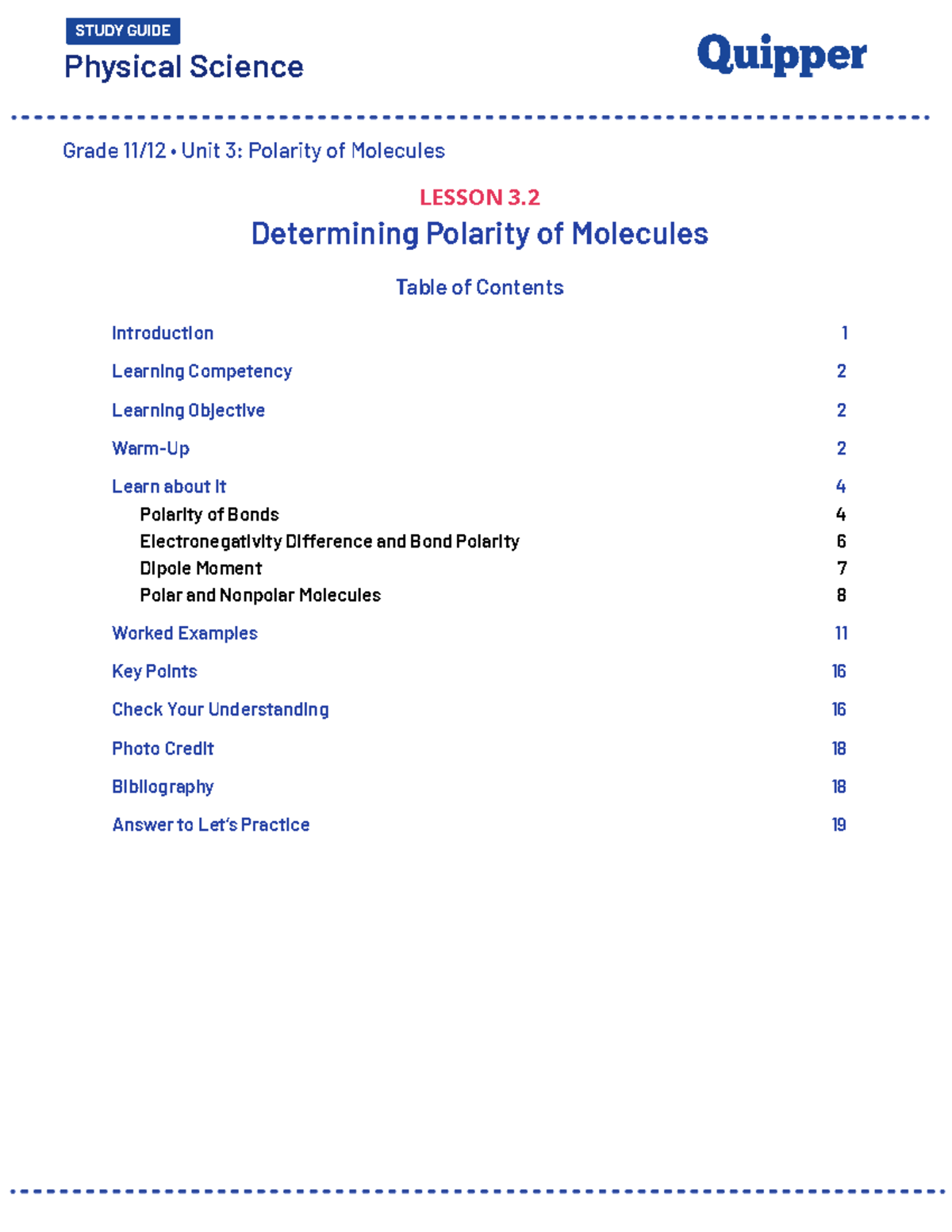 ME-Sci-11 12-Q3-0302-SG - Physical Science Determining Polarity of ...