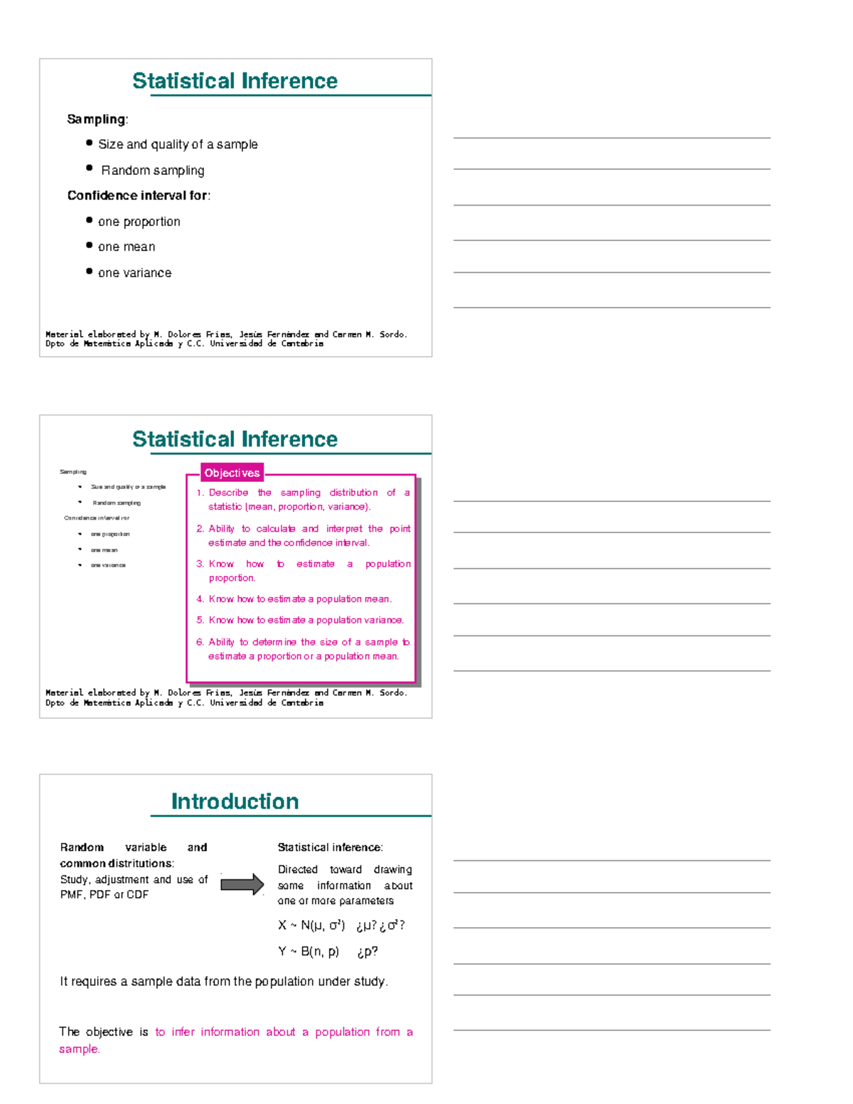 T7 Inference up - fall semester - StatisticalInference Sampling ...