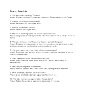 Apgov Ch 7 Study Guide - AP Government and Politics Chapter 7 Study ...