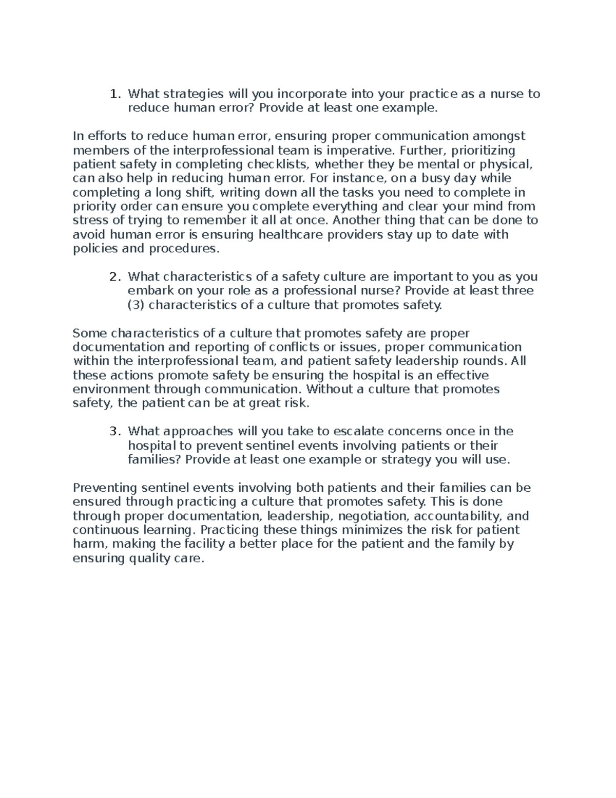 IHI PS 101 - IHI PS 101 - What strategies will you incorporate into ...