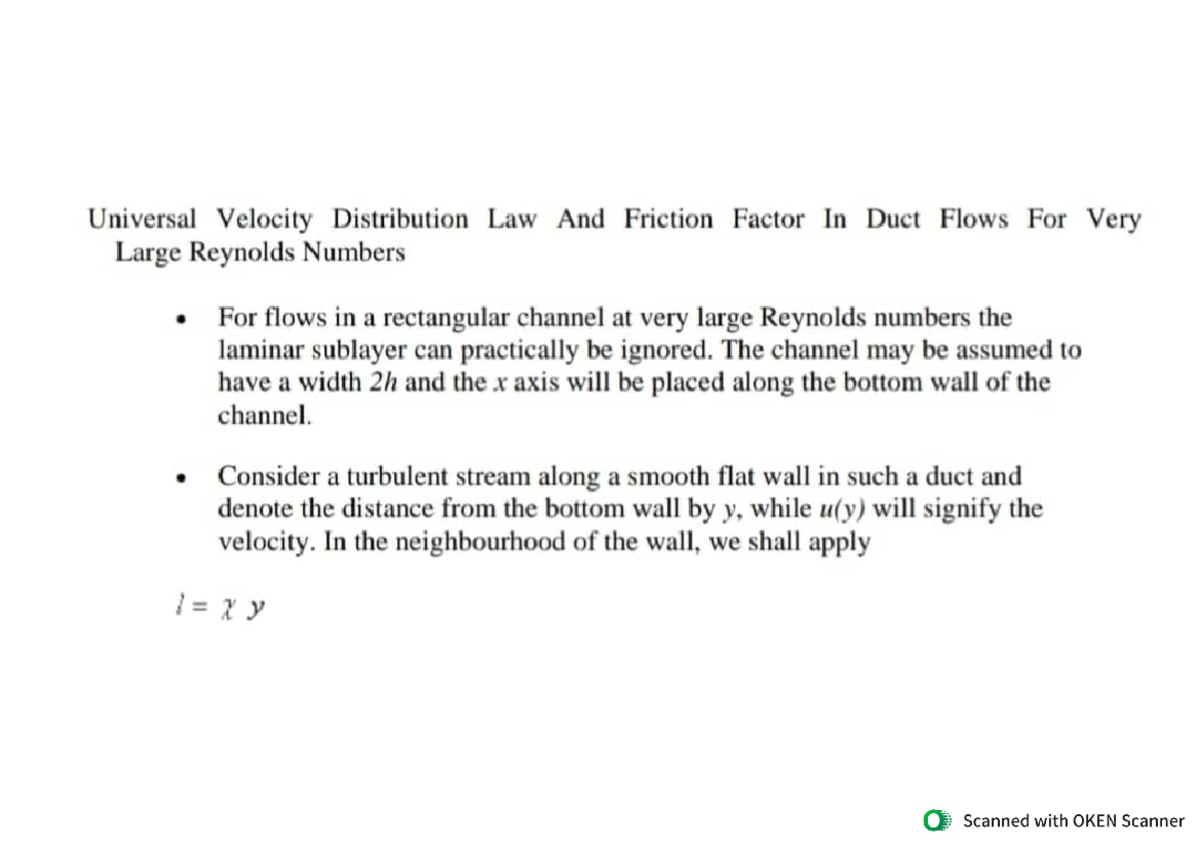 Fluid Mechanics 34 - Universal Velocity Distribution Law, Skin Friction ...