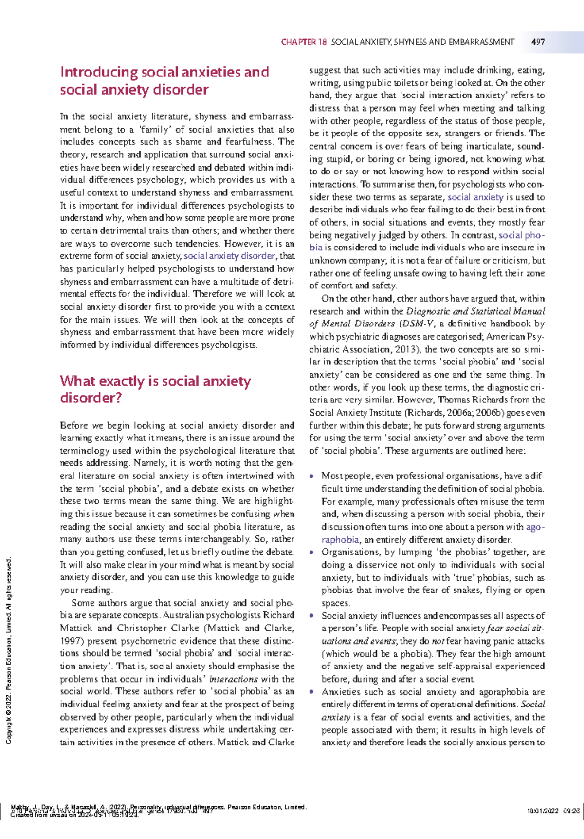 Personality, Individual Differences - (PART 3 Applications in Individual Differences) - CHAPTER ...