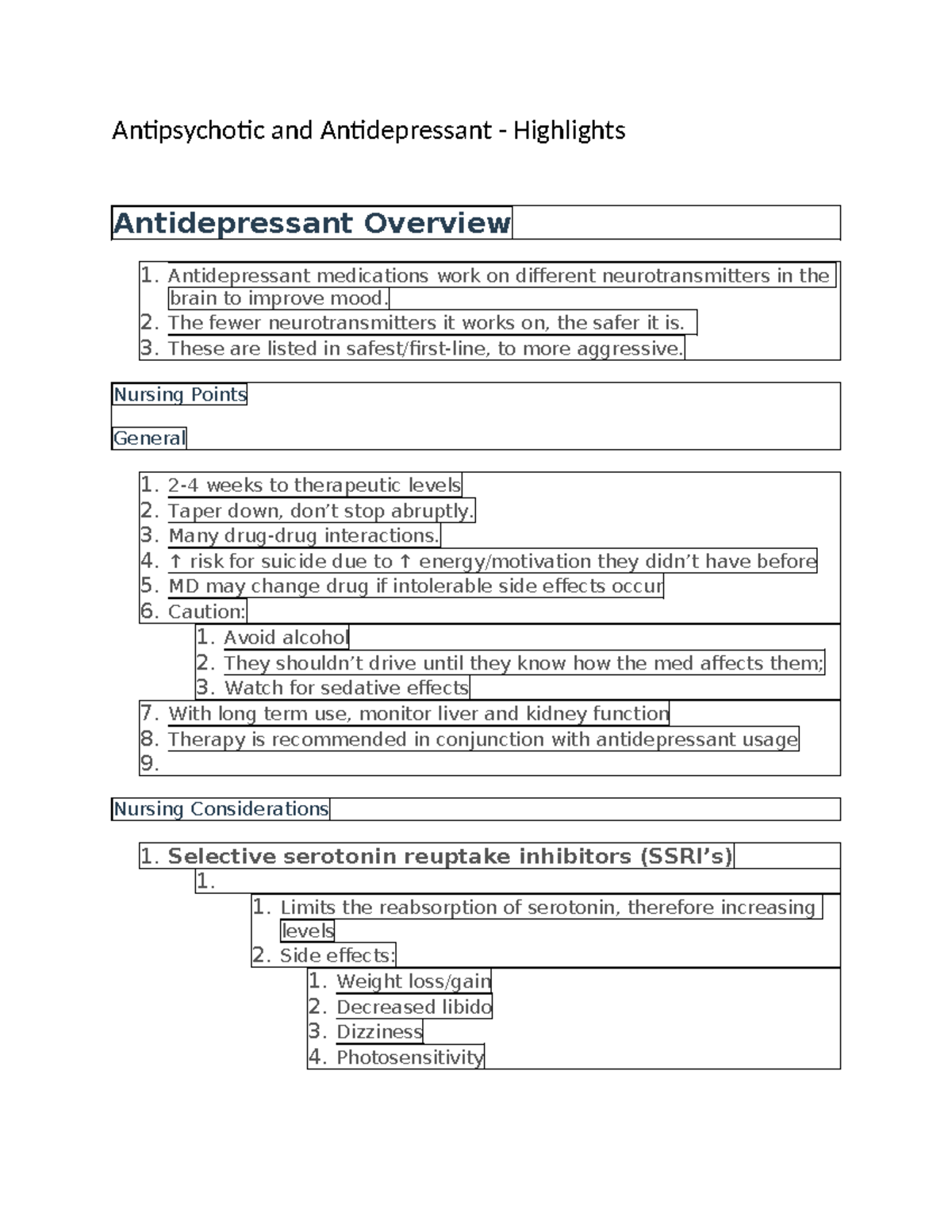 Pharm 2-Antipsychotic and antidepressant - Study Guide - Antipsychotic ...