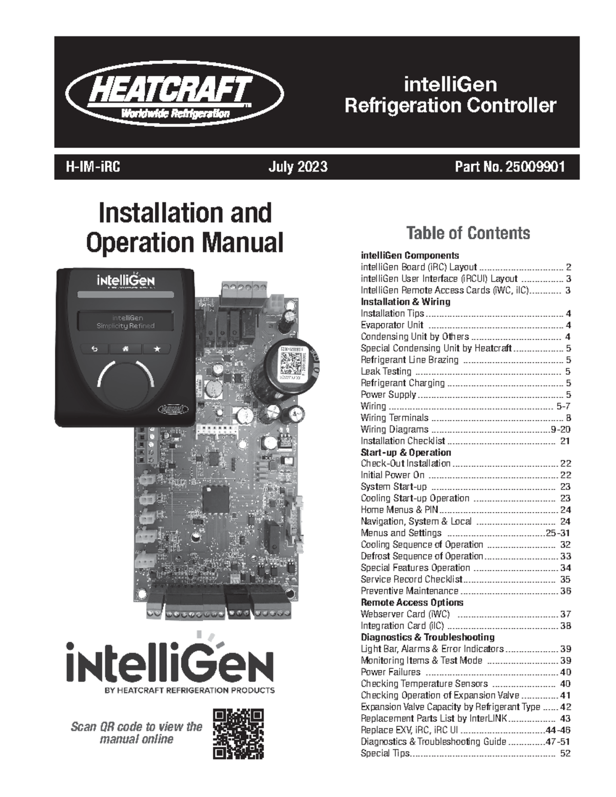 Intelli Gen i RC IO Manual 2023 - intelliGen Refrigeration Controller Installation and Operation ...
